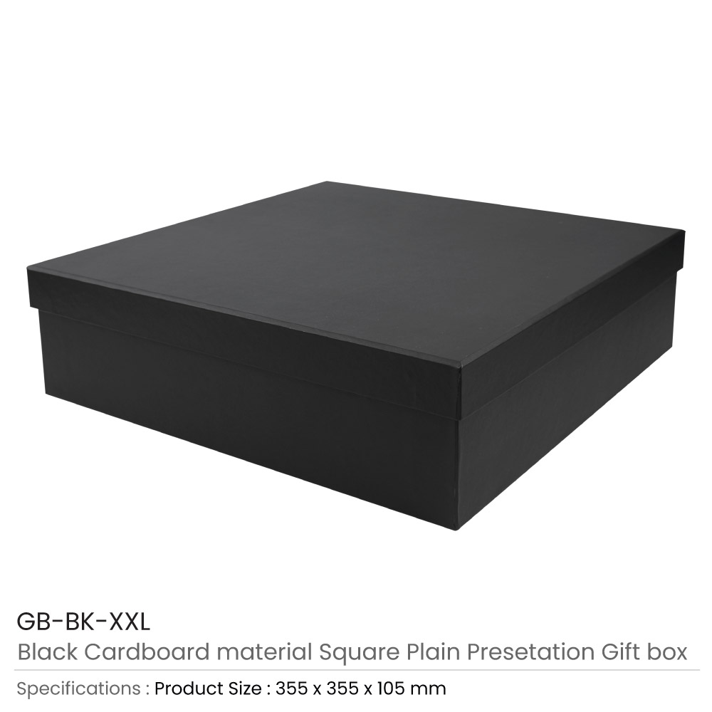 Black Plain Gift Box Size XXL Cardboard Material | Promotional Gifts ...